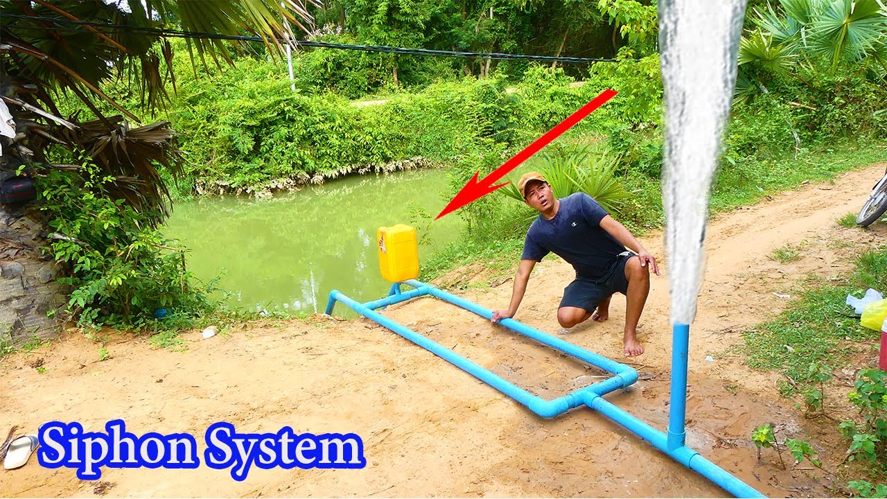 OMG Auto Pump Water from River- Siphon System. Siphon System Strong ...