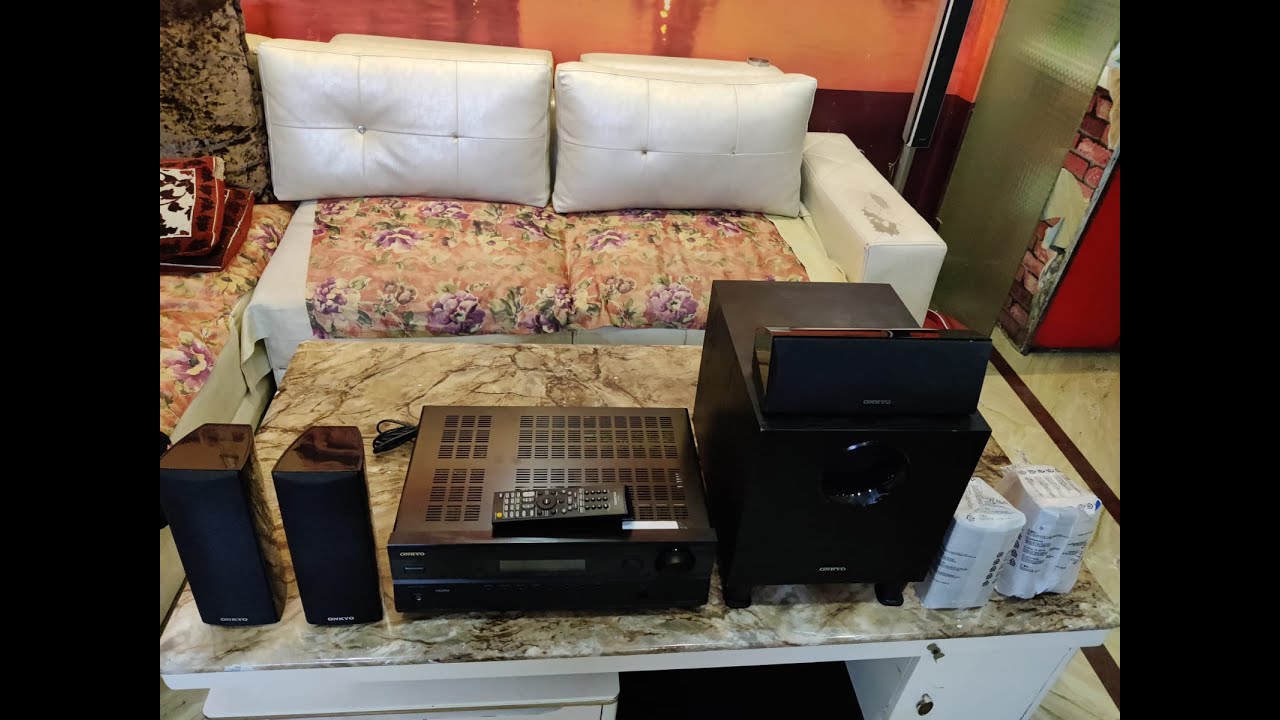 Onkyo Home theatre system Model no. HT-R380 - YouTube