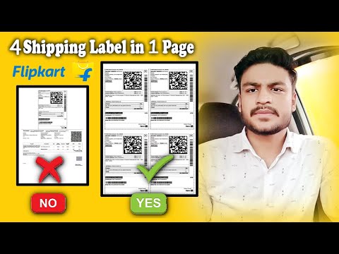 How To Print 4 Flipkart Label in 1 A4 Size Page | Flipkart लेबल प्रिन्ट ...