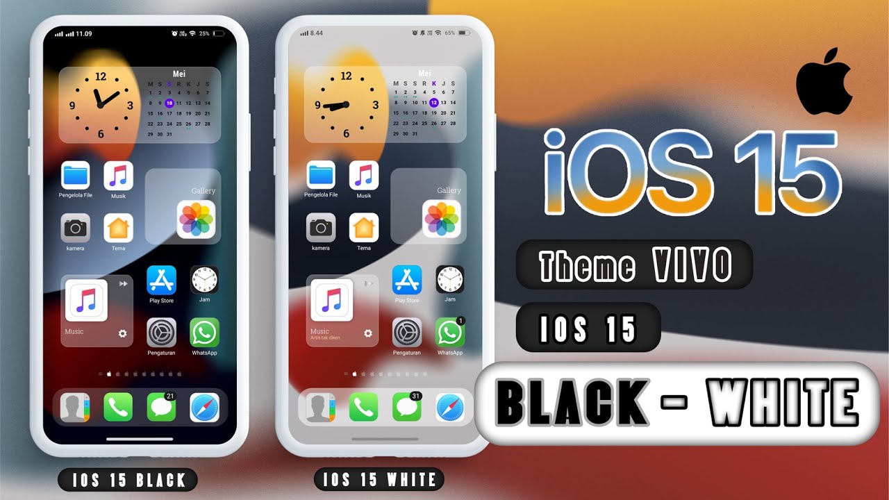 IOS 15 BLACK - WHITE (theme full pack)tembus akar - YouTube