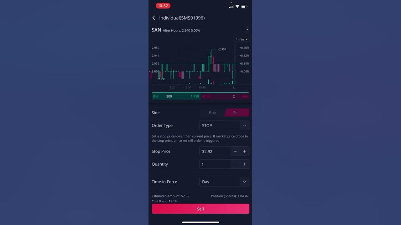 Como poner un regular stop loss in Webull - YouTube
