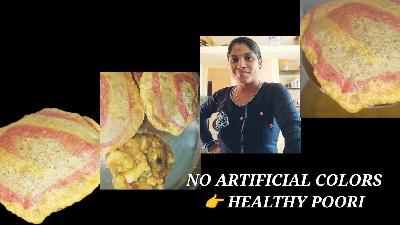 3-Color Healthy Poori 🌈 | Beetroot, Carrot & Spinach | Indian Breakfast ...