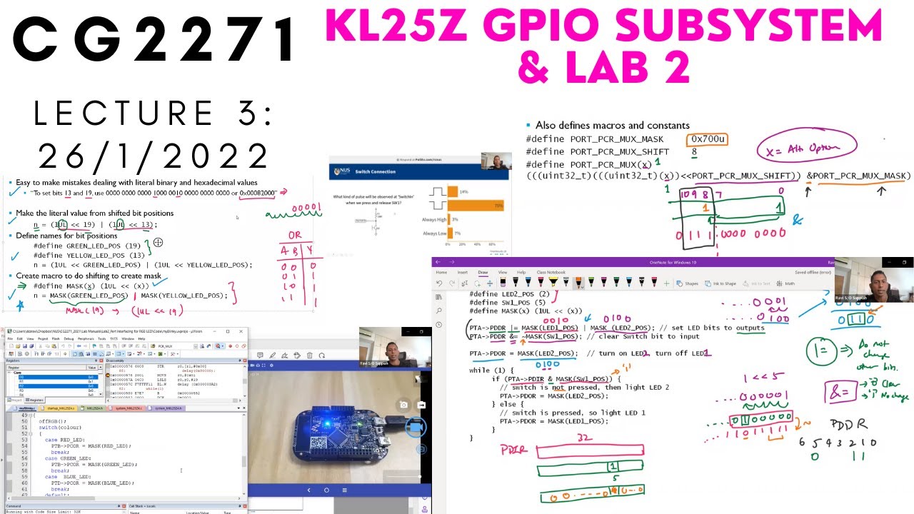 CG2271 Week 3: KL25Z GPIO Configuration and Lab 2 - YouTube