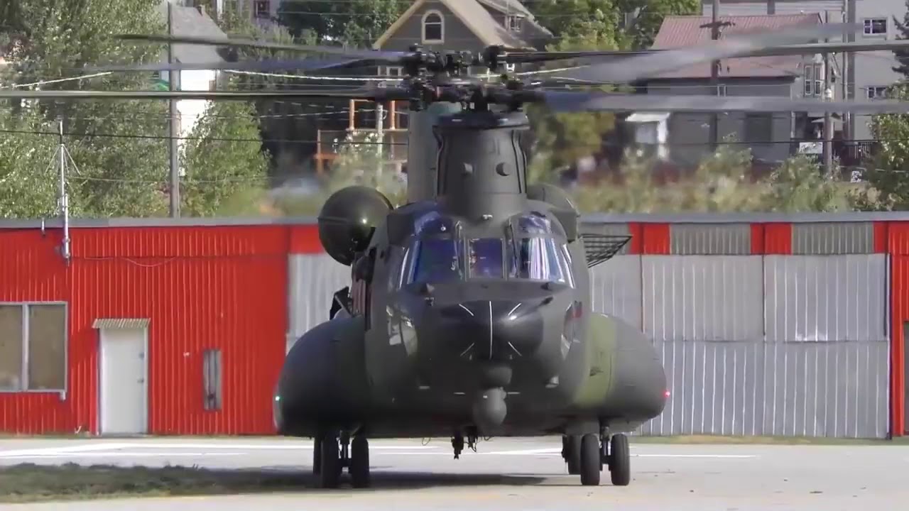 Royal Canadian Air Force Boeing CH 147F CH 47 Chinook Startup and ...