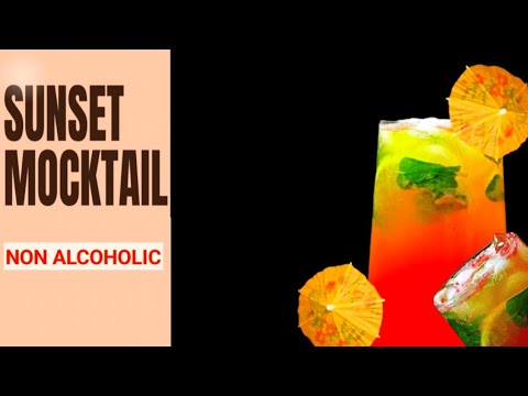 SUNSET MOCKTAIL | NON ALCOHOLIC DRINKS | WATERMELON SUNSET DRINKS ...