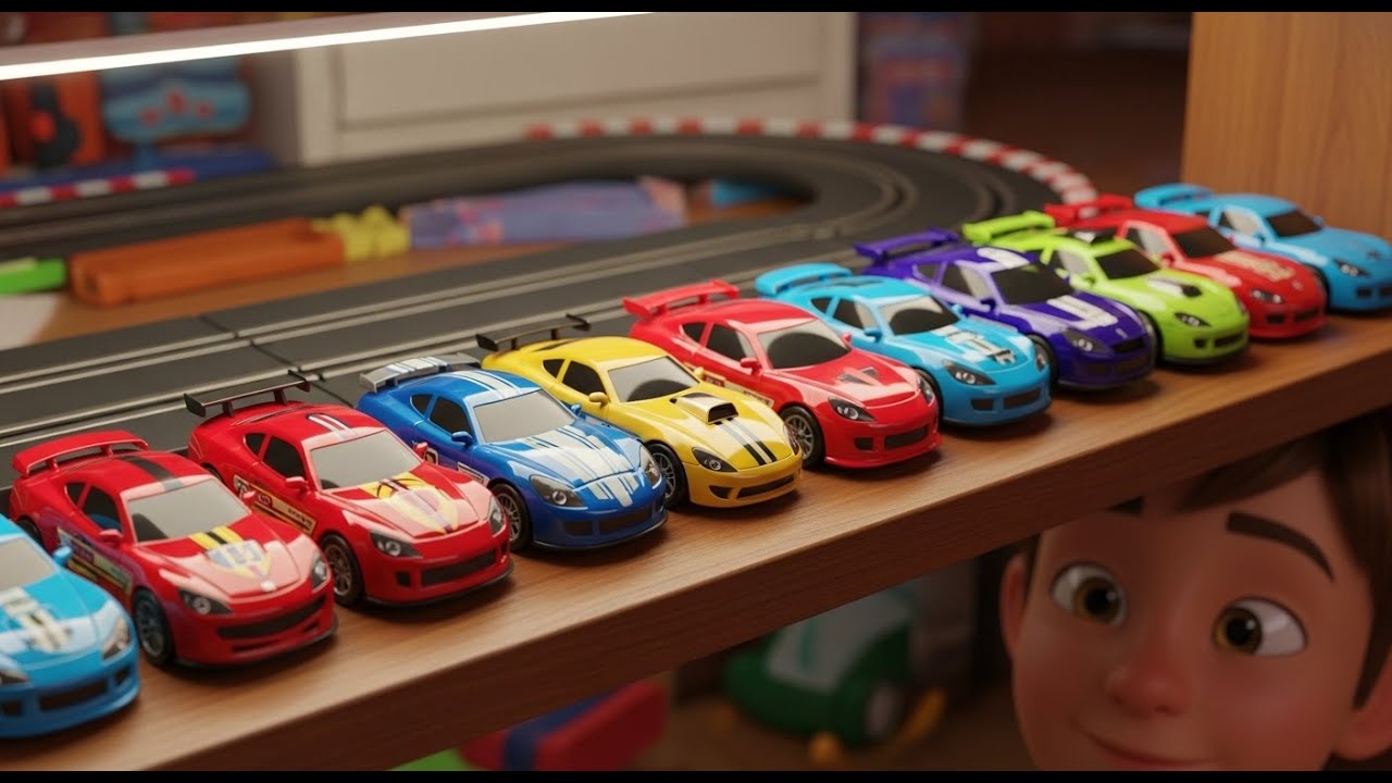 Ten Toy Cars on the Track | Best Nursery Rhymes and Kids Songs ...