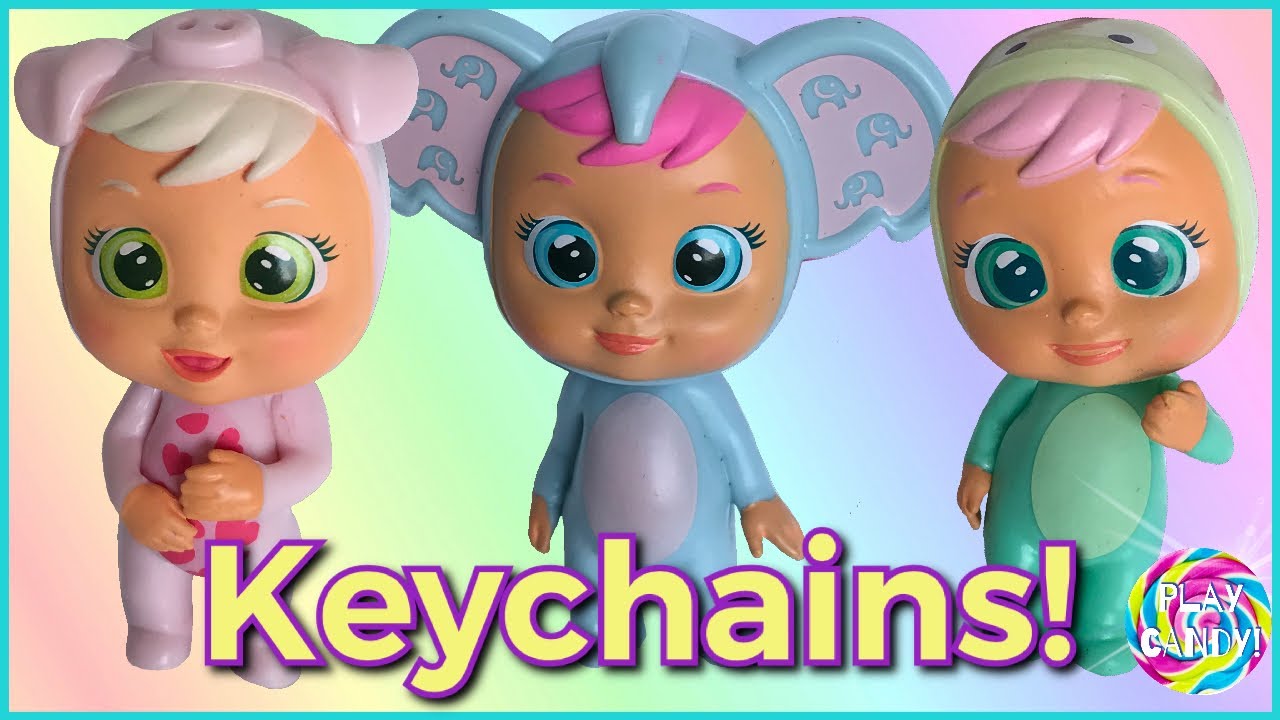 BRAND NEW! Cry Babies Magic Tears Keychains! Turgui 🐢 Ellie 🐘 Pinky 🐷 ...