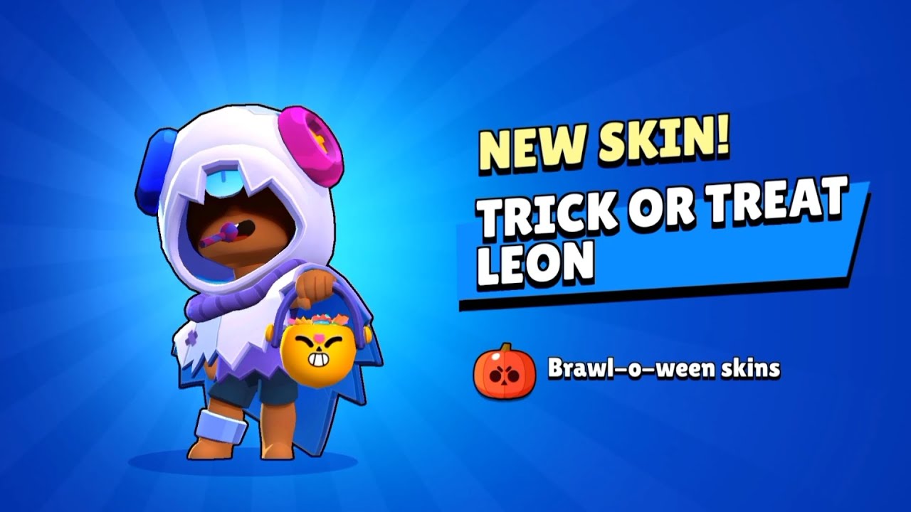 Trick or Treat Leon 👻🎃 Brawl-o-ween skin - YouTube