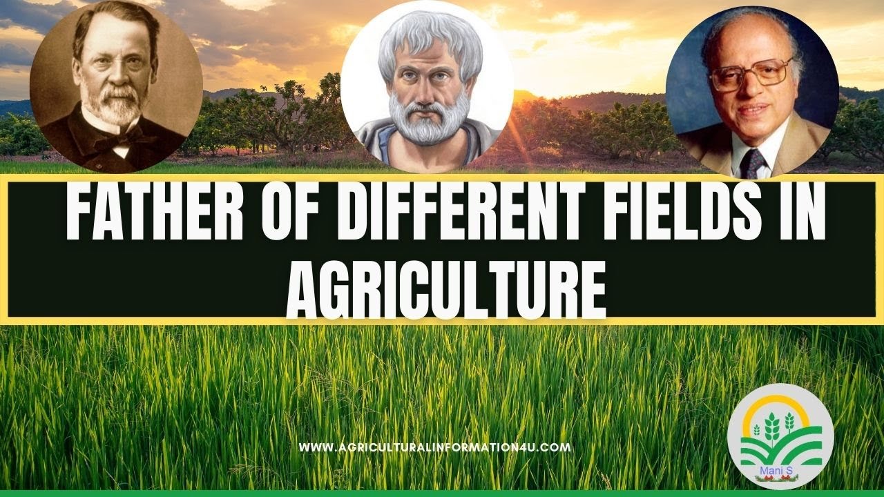 Father of Different Disciplines of Agriculture | Father of Different ...