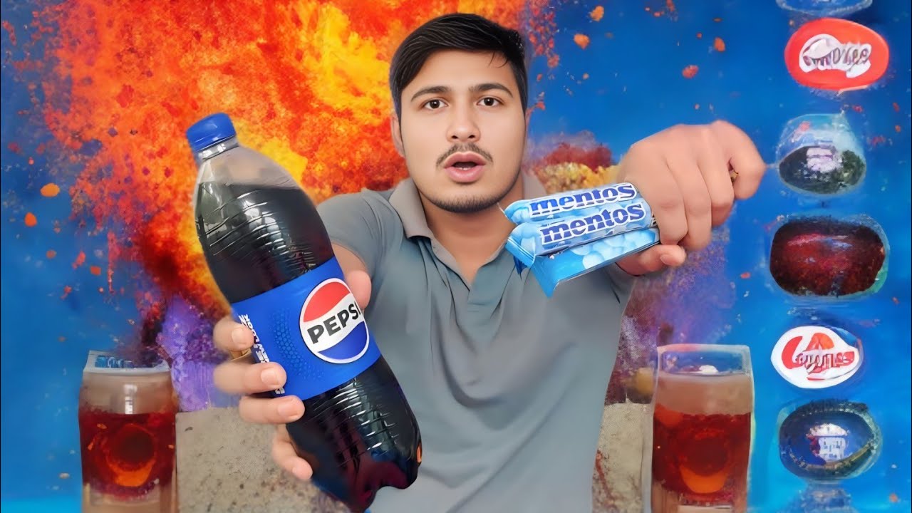 Mentos + Pepsi Explosion! Watch the Crazy Reaction! - YouTube