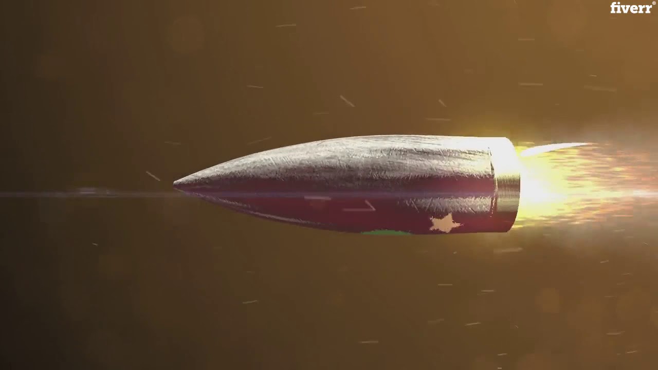 Put your logo or text on flying bullet intro video - Best Logo ...