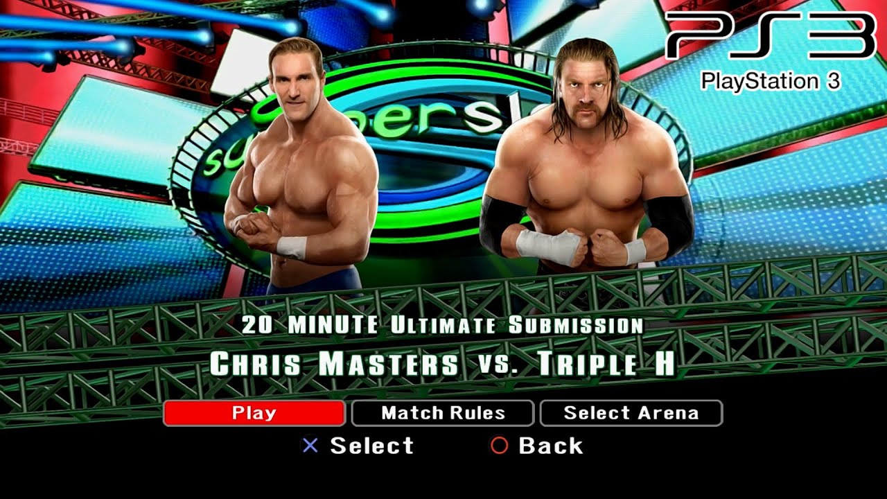WWE SmackDown VS Raw 2008 PS3 - Chris Masters VS Triple H - Ultimate ...