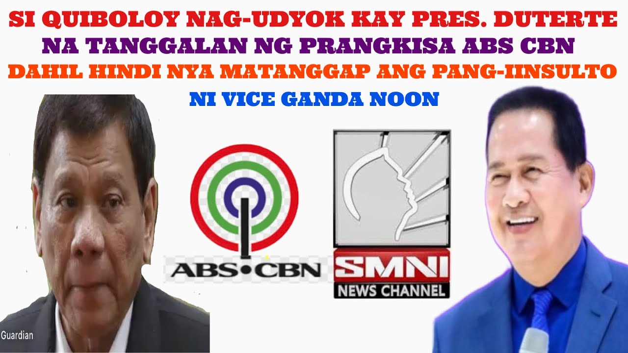 KARMA KAY QUIBOLOY AT PRESIDENT DUTERTE KAYA TINANGGALAN DIN NG ...
