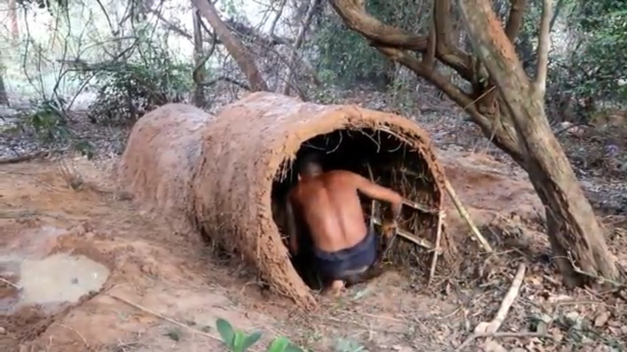 Primitive Living || Building Underground House || Survival Strategy ...