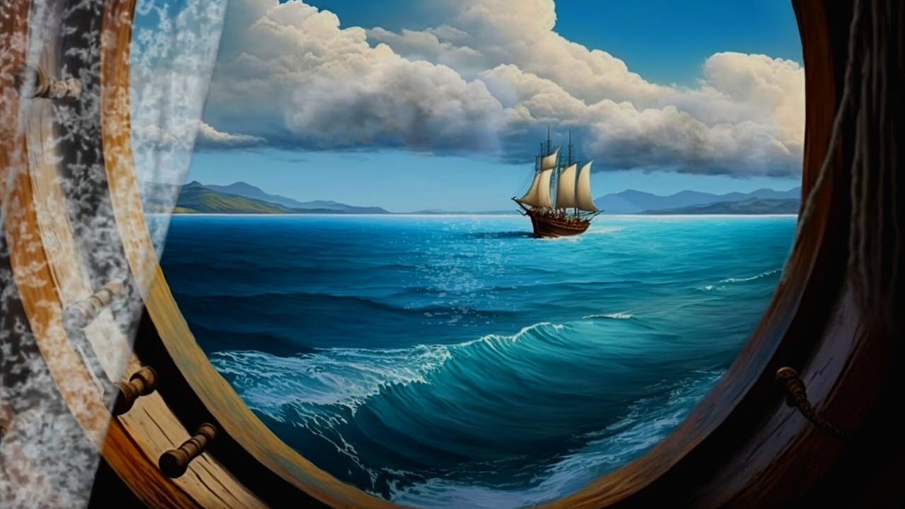 Calm Ambient Music and Ocean Wave Sounds 🌊 Relaxing Ocean Wave Sounds ...