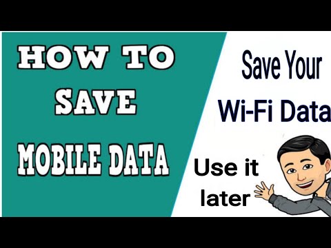 How To Save internet Data And Use it later |How to save wifi data and ...