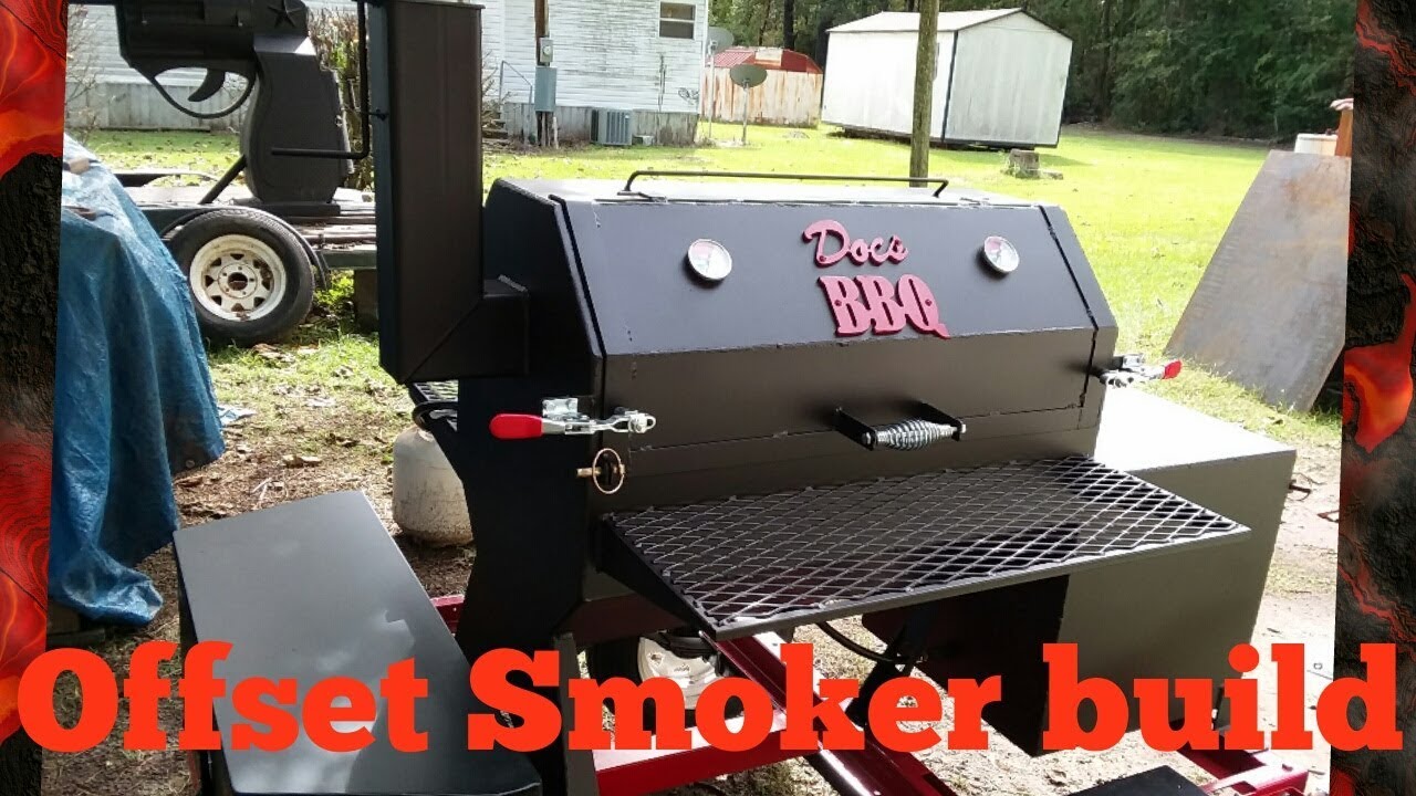 Offset bbq trailer build - YouTube