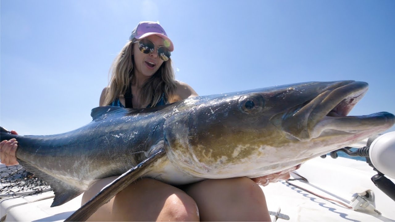 MONSTER COBIA FISHING in VIRGINIA BEACH - Her PB Fish Pt 1 - YouTube