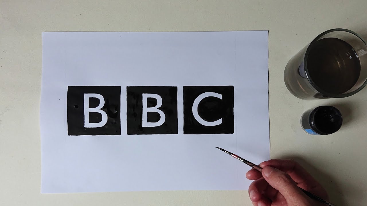 cómo dibujar el logotipo de la BBC/how to draw BBC logo - YouTube