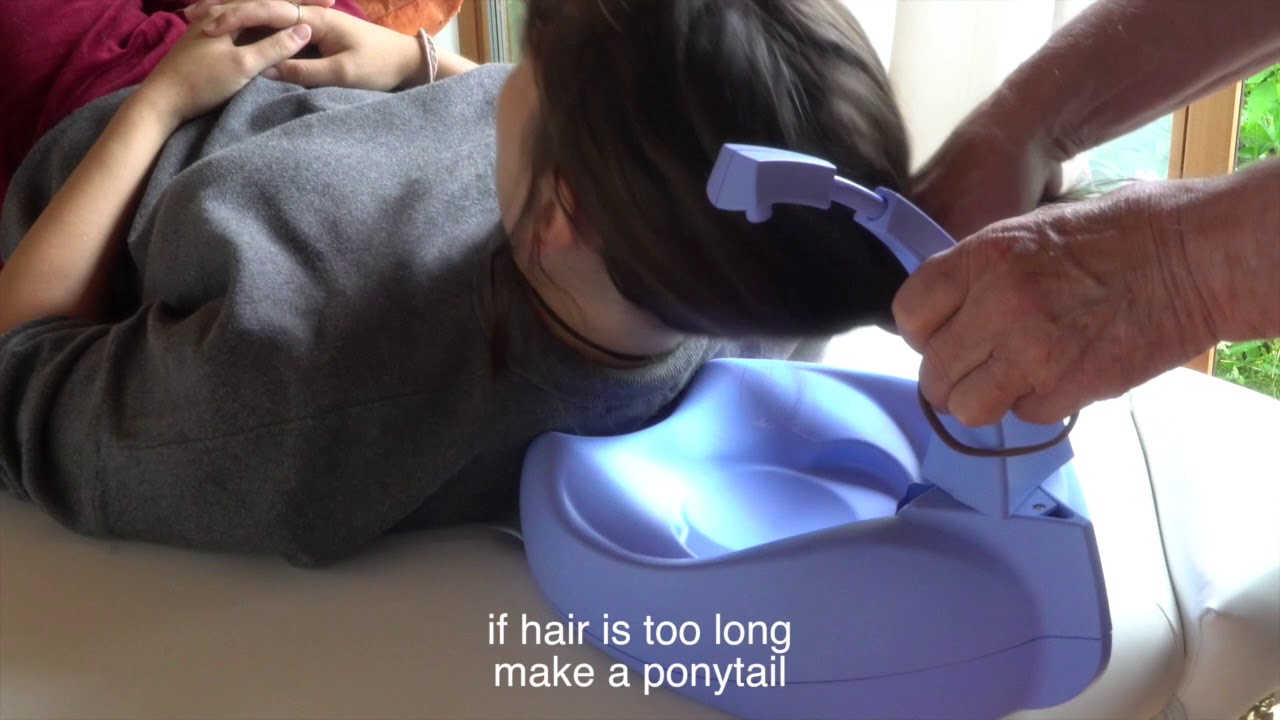 How to install someone with long hair on Cristalmind Shirodhara ...