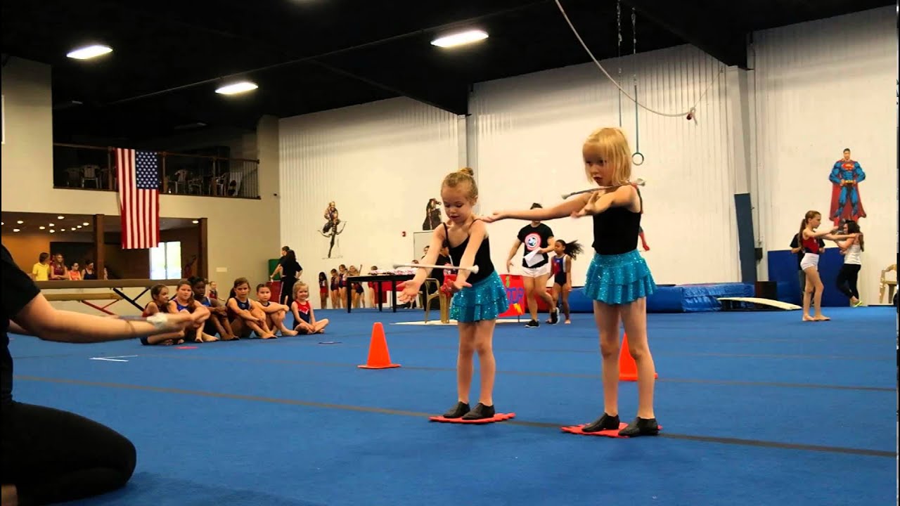 gymnastics twirling - YouTube