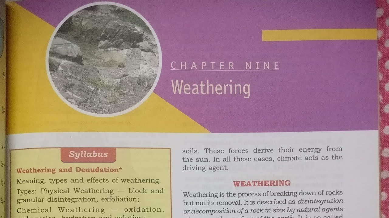 WEATHERING CHAPTER 9 CLASS 9 ICSE GEOGRAPHY - YouTube