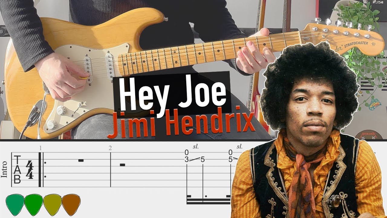 Hey Joe Jimi Hendrix tuto guitare facile en français #guitarlesson # ...