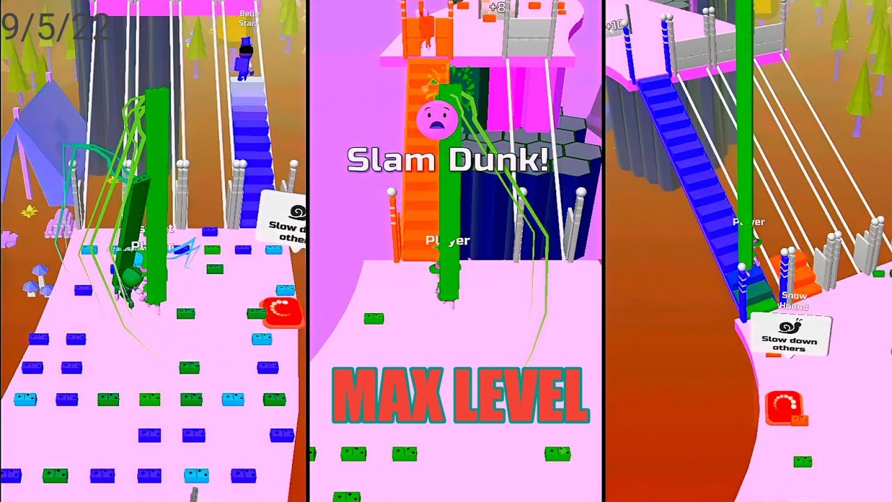 BRIDGE RACE MAX LEVEL GAMEPLAY | Bridge race - All Levels | Speedrun ...