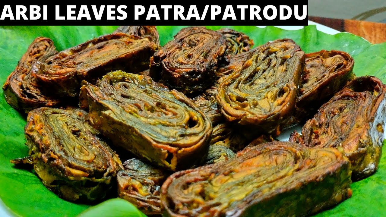 Arbi Leaves Patrodu Recipe | Patra / Alu Vadi / Patrode | Priyanka's ...