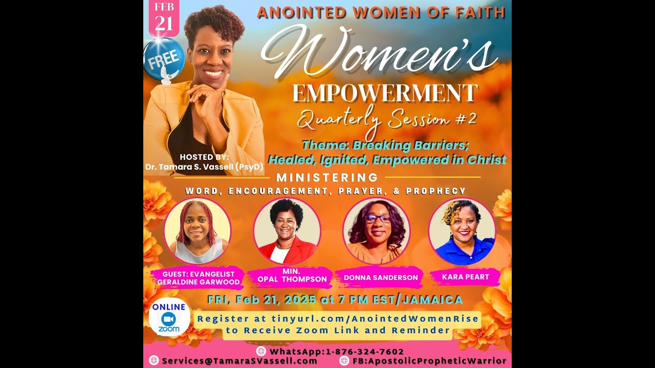 Anointed Women of FAITH 2nd Empowerment Quarterly Session. - YouTube