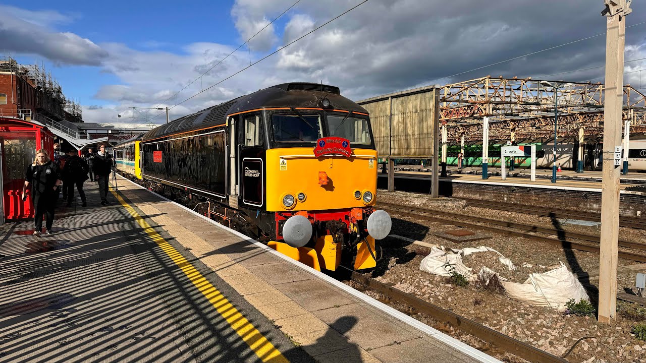 Trains at Crewe - 12-10-24 (LSL class 57s) - YouTube