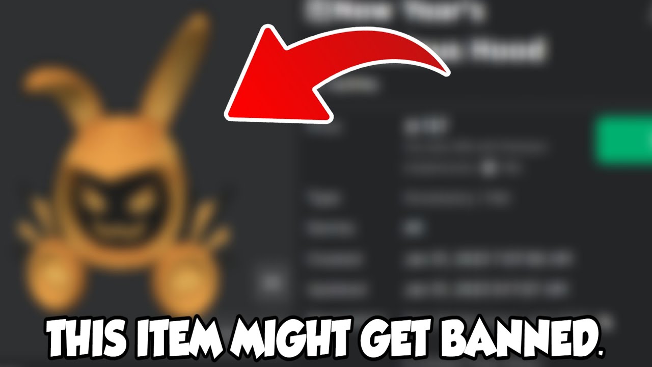 this roblox item might get banned.. - YouTube