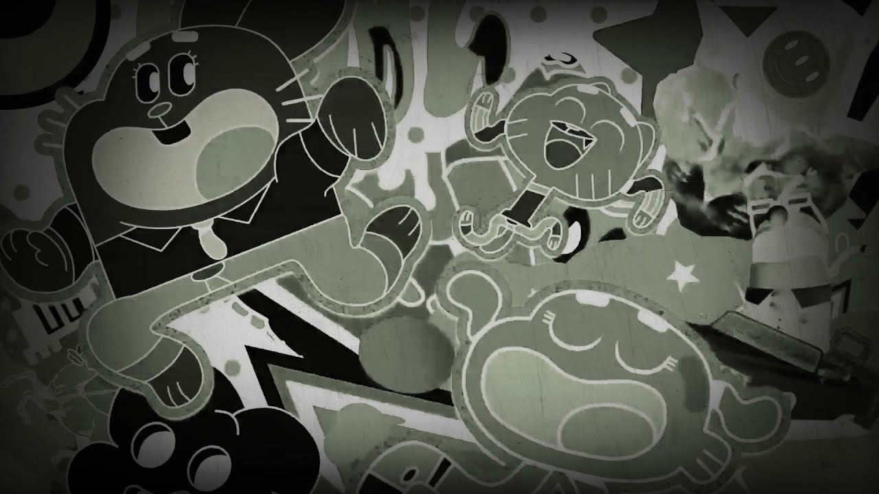 The Amazing World of Gumball Theme Song In Slow Motion (Haunt) - YouTube