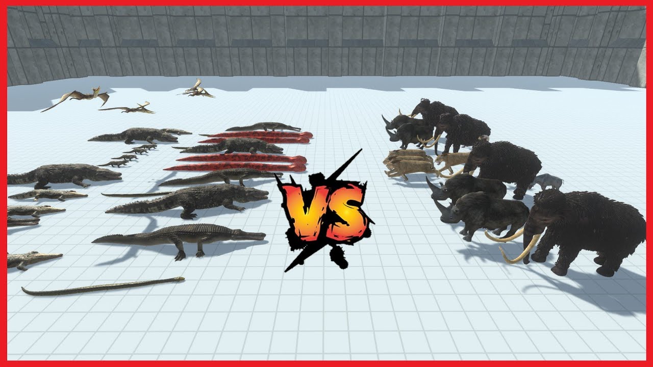 PREHISTORIC MAMMALS VS REPTILES (4VS4) - ANIMAL REVOLT BATTLE SIMULATOR ...