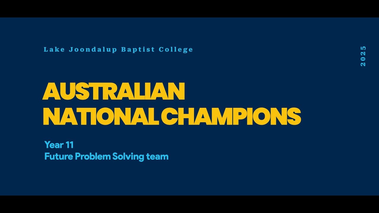 LJBC Year 11 Future Problem Solving Team - Australian National Champs ...