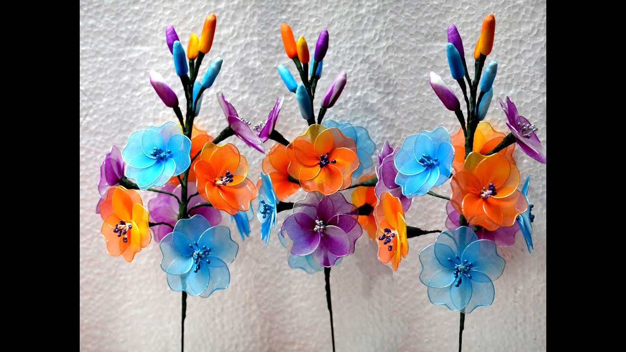 DIY: Nylon Stocking Flower: 3 - YouTube