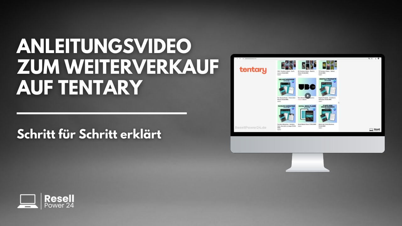 Anleitungsvideo zum Weiterverkauf auf Tentary - YouTube