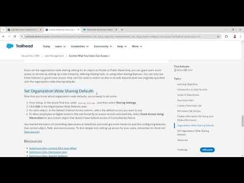 Control What Your Users Can Access Salesforce Trailhead - YouTube