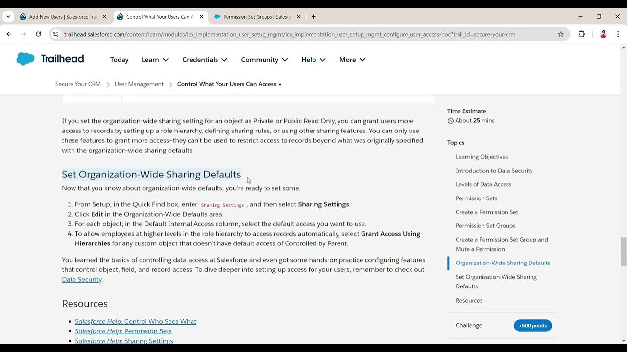 Control What Your Users Can Access Salesforce Trailhead Youtube
