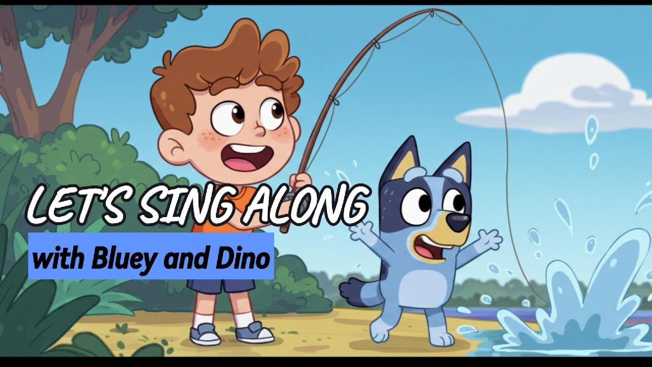 Fishing Fun with Dino & Bluey! | Kids Song & Adventure - YouTube