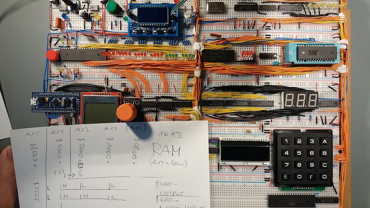 8Bit Breadboard Computer mit 6502, Tei #1 4x4 Keypad als Tastatur mit ...