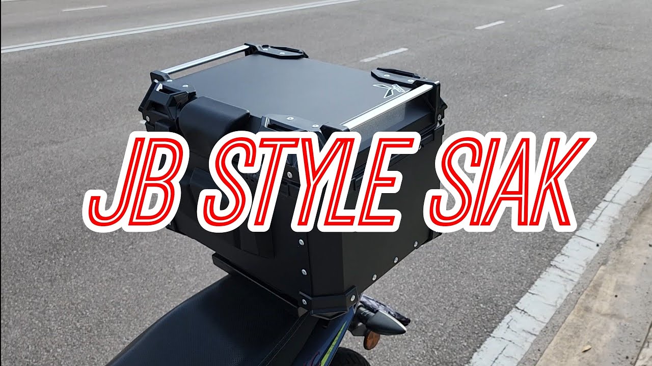 yamaha 135LC pasang Top box aluminium 57liter & Rack adjustable Rapido ...