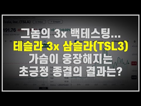 테슬라 3배 레버리지 삼슬라 TSL3 가슴이 웅장해지는 백테스팅! - YouTube