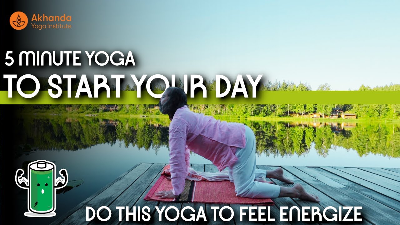 Start Your Day with Energy | 5 Minute Morning Yoga - YouTube