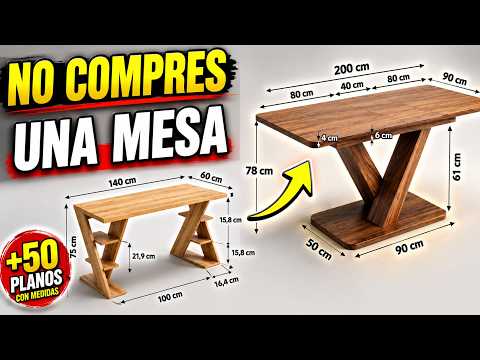 NO COMPRES una Mesa Antes de Ver Estos 50 Planos con Medidas
