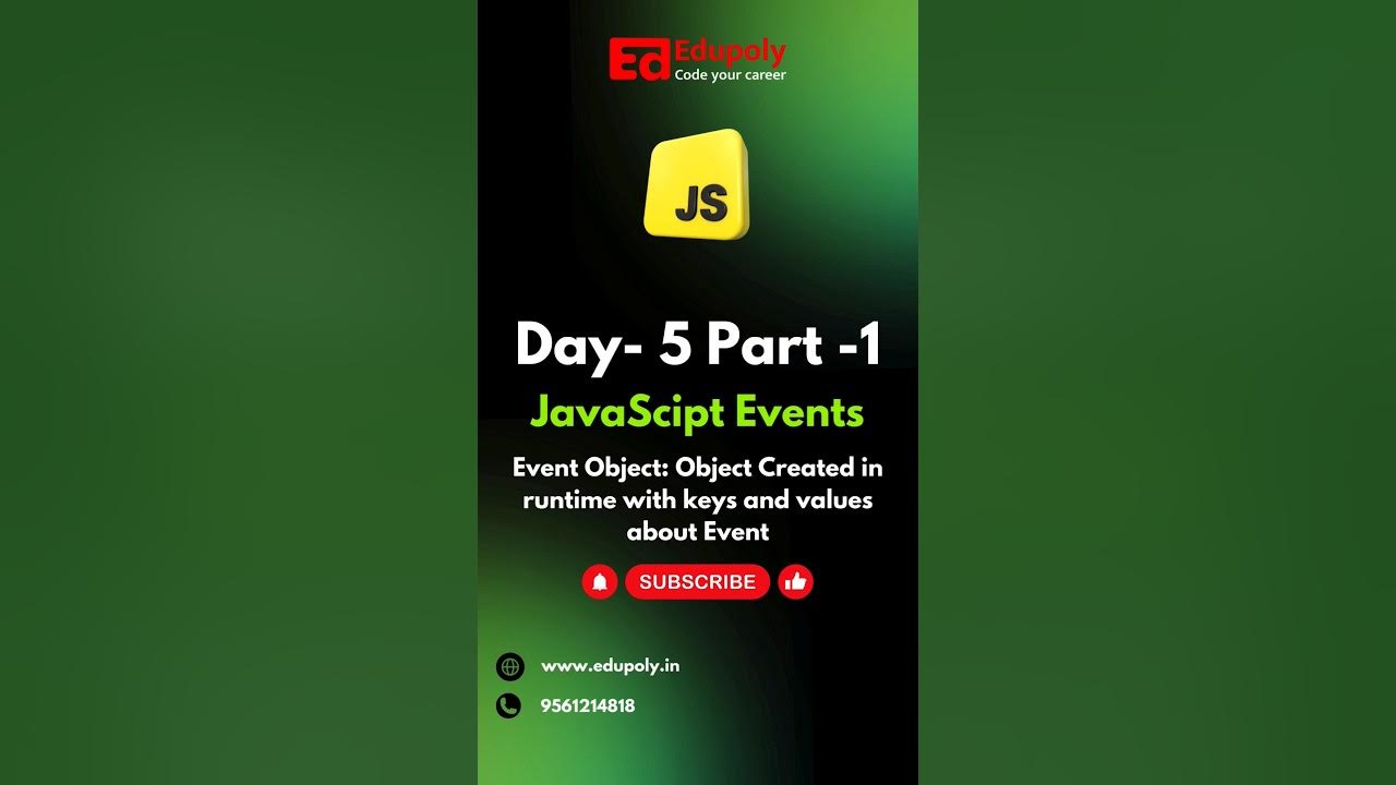 JavaScript Events || Event Object: Object Created in runtime with keys ...