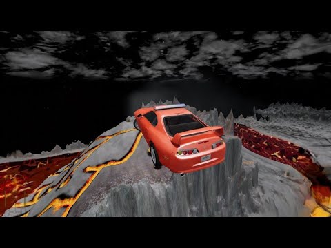 Jumping In Volcano - BeamNG Drive - YouTube