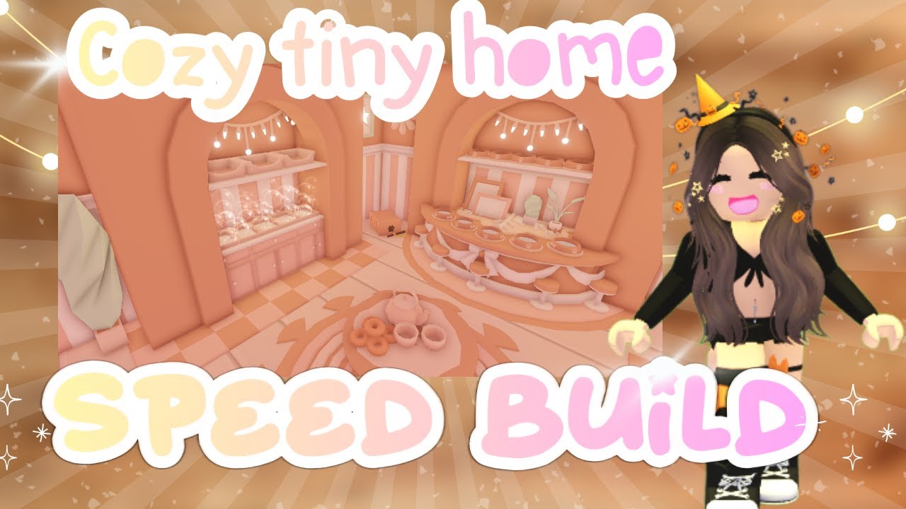 Cozy tiny home speed build adopt me - YouTube