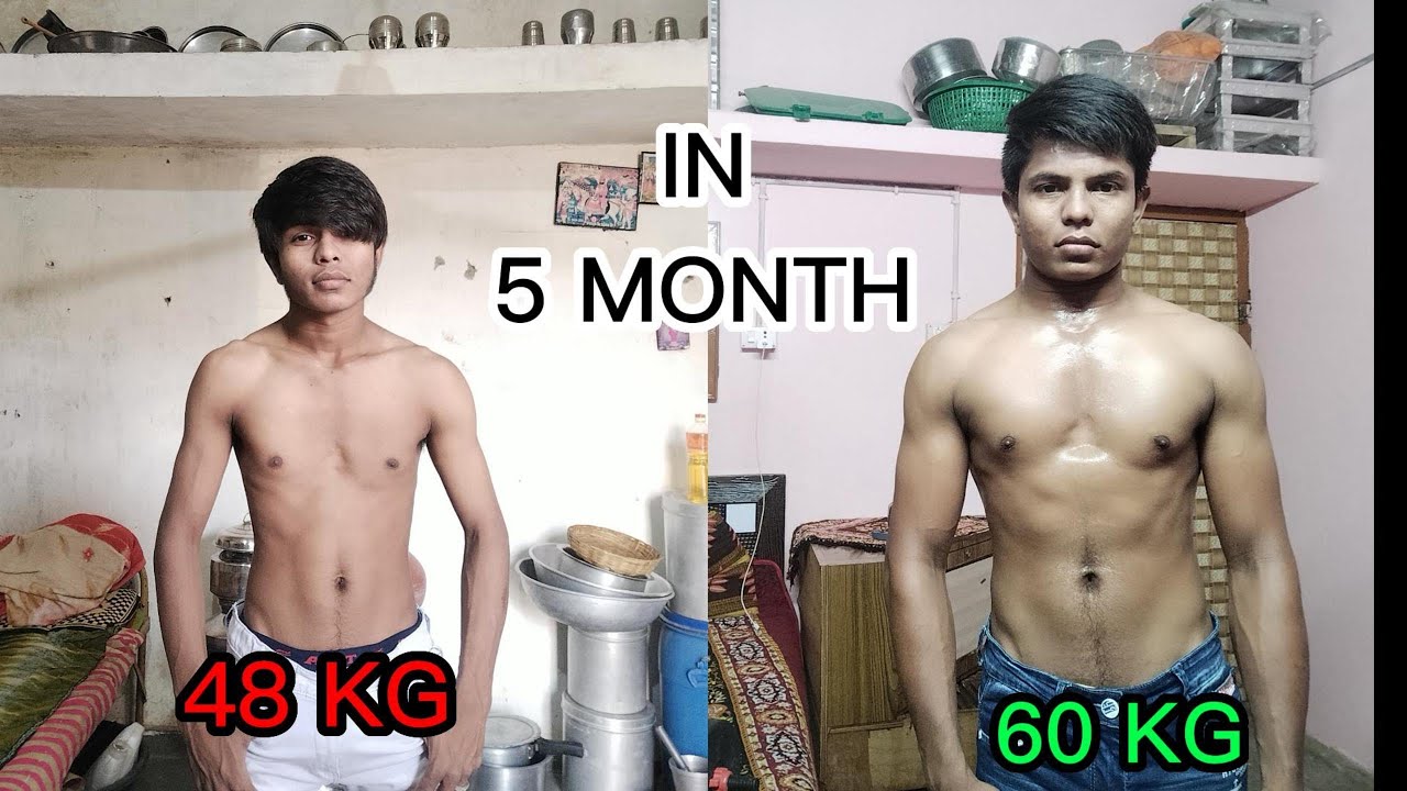 5 month natural body transformation journey from skinny to fit | home ...
