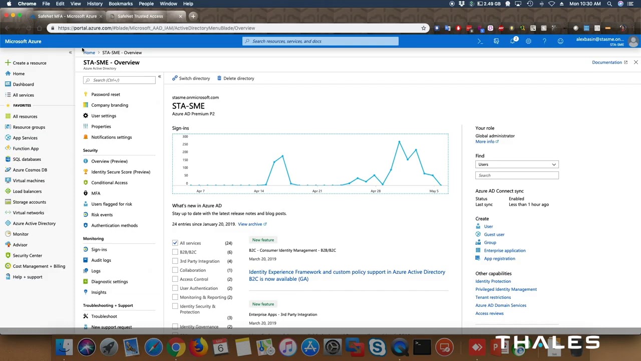 Thales SafeNet Trusted Access for Azure Active Directory 3rd Party MFA ...